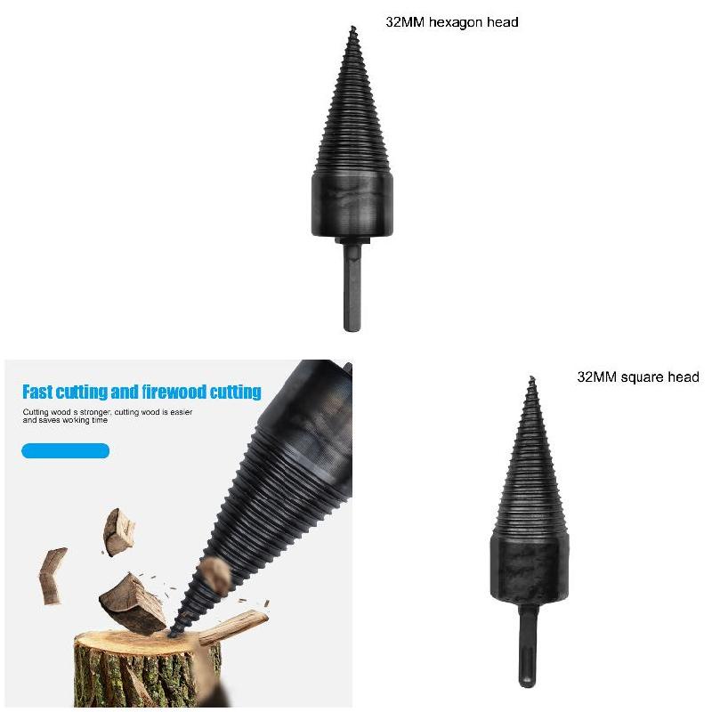 Wood Splitter Cone Drill Efficient Drill Bit Safe Wood Breaker Tool For ...