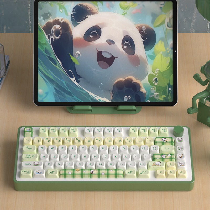Cute Panda Keycap MOT Profile Full Five-sided Sublimation Process Pbt ...