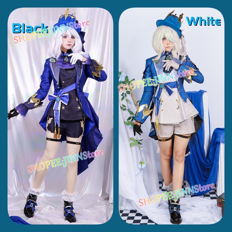 - JINN - Genshin Impact Furina de Fontaine Cosplay Costume+Hat+Wig Full ...