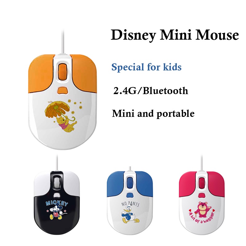 Disney OM01 Mini Wireless Bluetooth Mouse Special For Kids Dual Mode ...