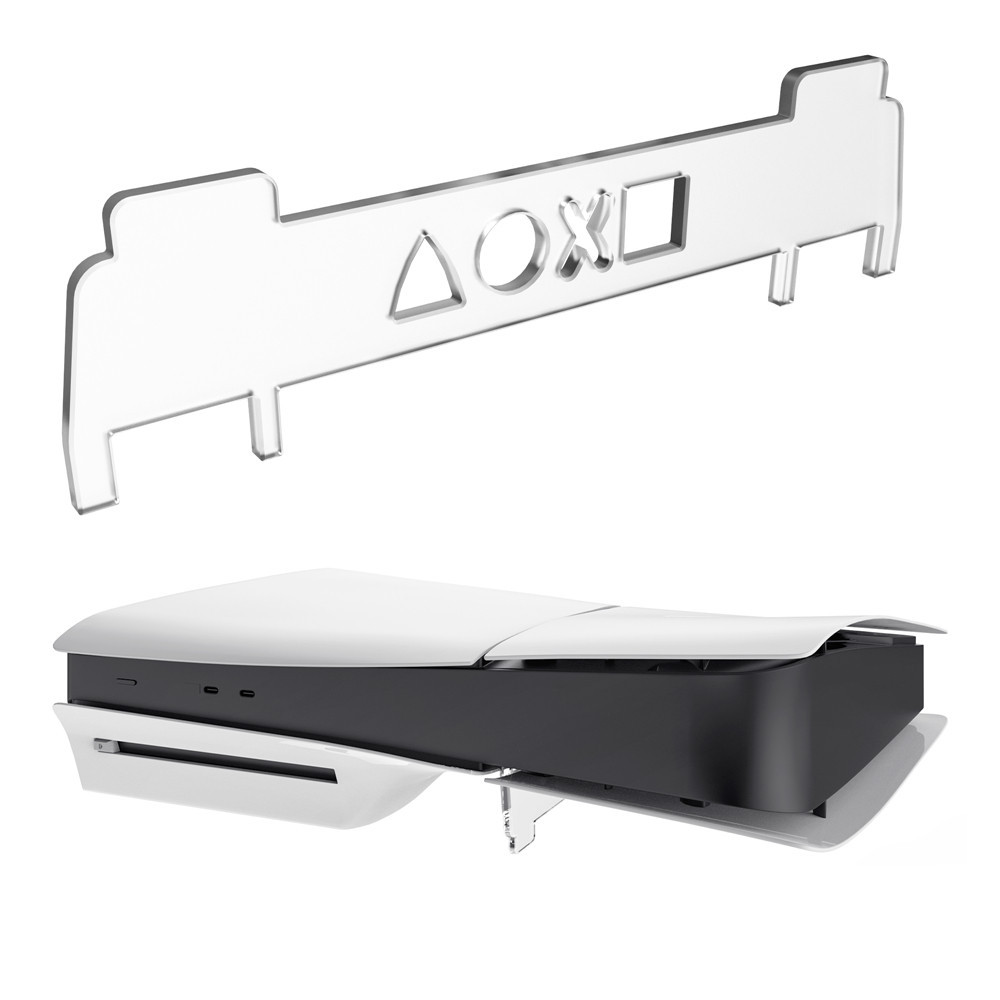 For Ps5 Slim Transparent Acrylic Stand Host Horizontal Desktop ...