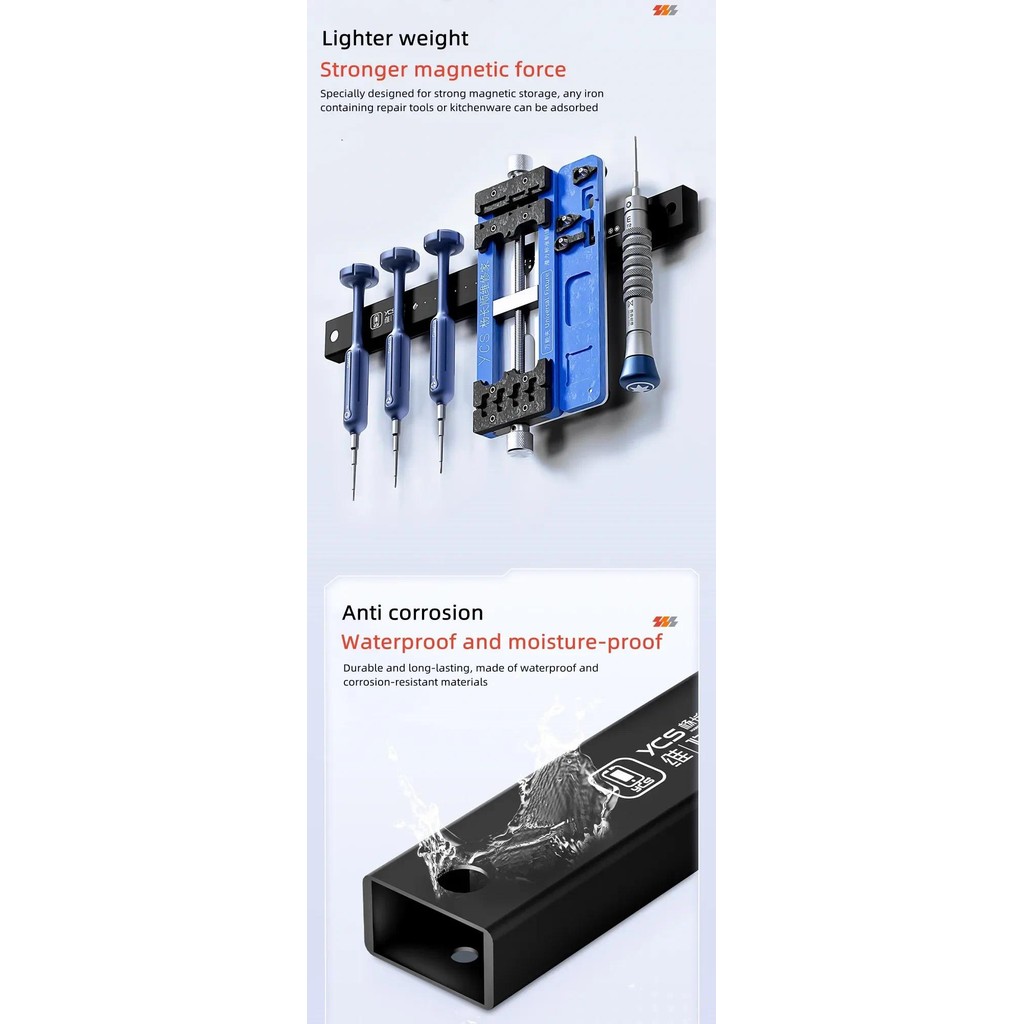 YCS ONE Super Magnetic Absorption Bar for Mobile Phone Repair Screwdriver Fixtures Knife Metal ...
