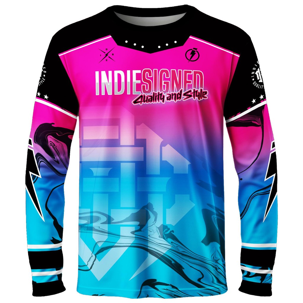 Motorcycle Jersey Long Sleeve Moto Riding Shirt in Full Sublimation ...
