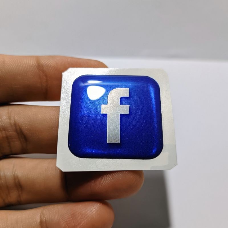 Facebook LOGO Flexible embossed sticker Emblem | Shopee Philippines