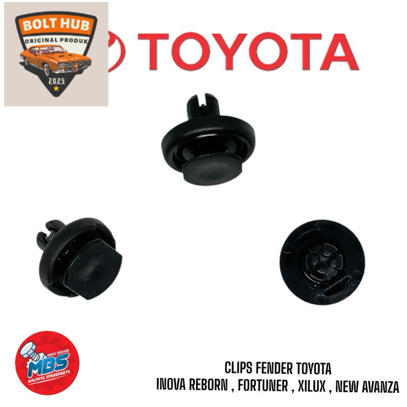 Plastic button clip bumper fender fender toyota fortuner innova xilux ...