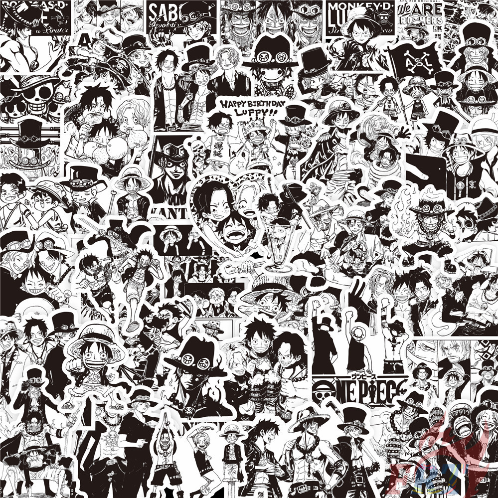 100Pcs/Set One Piece ASL . Ace Sabo Luffy Series 01 Classical Black ...