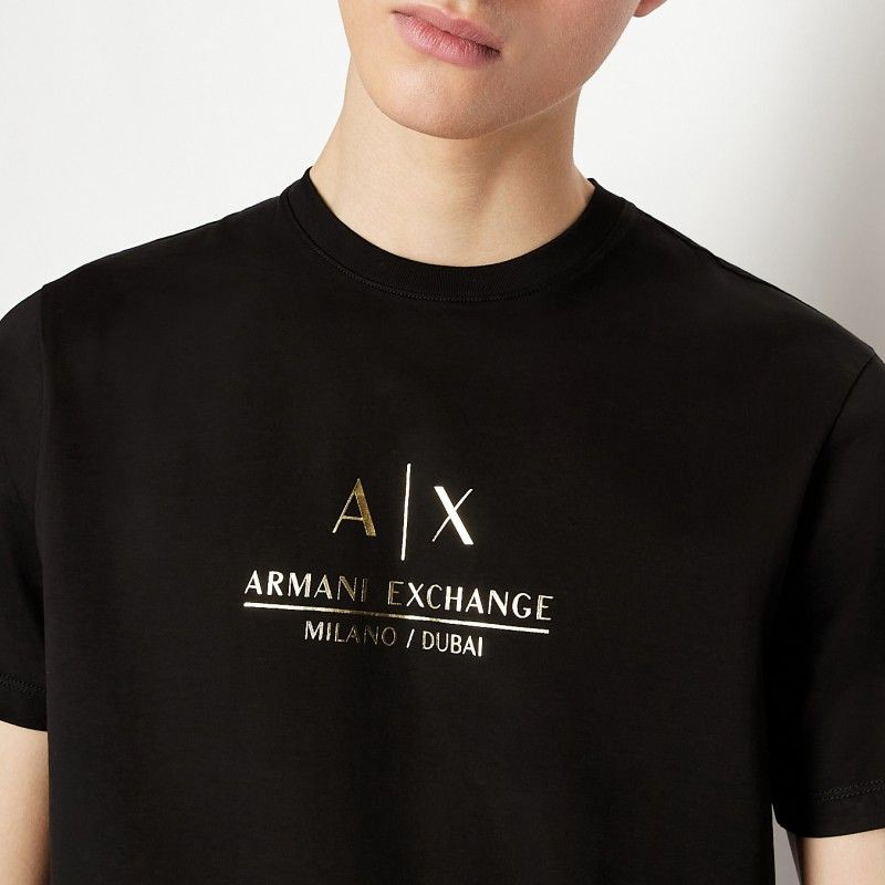 Armani Autumn New Style Men's Fashion Letter LOGO Pure Cotton Short ...