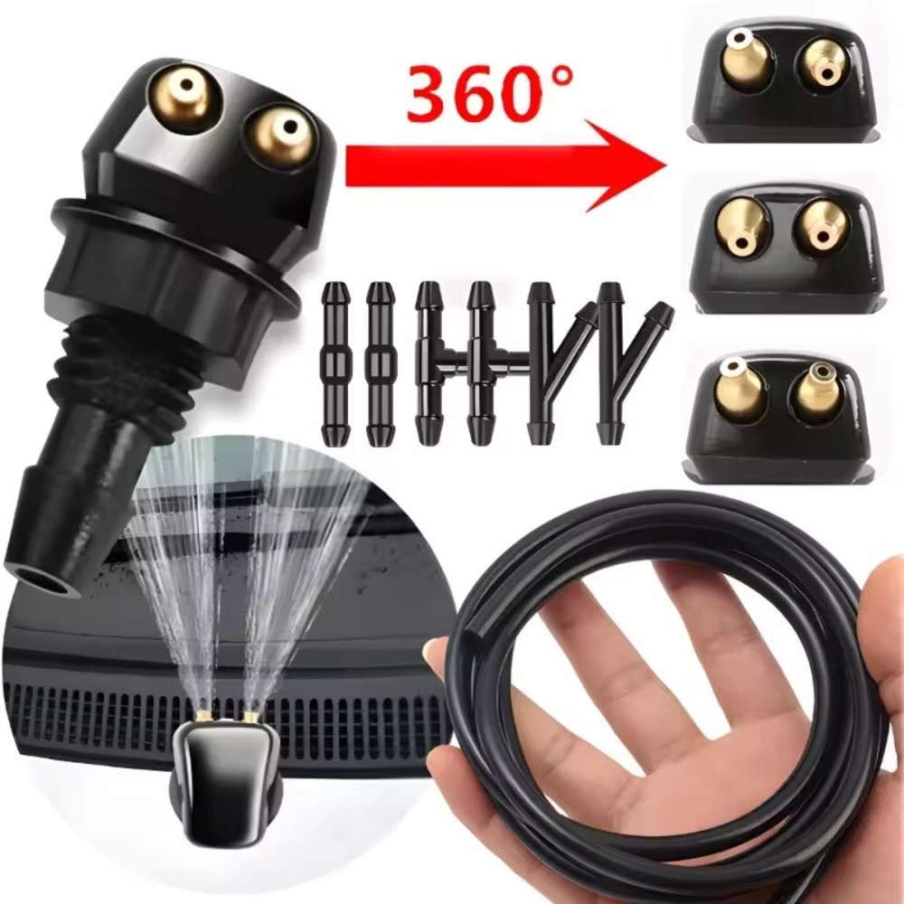 Universal Car Windshield Washer Hose Wiper Blade Pipe Jet Spray Nozzle ...
