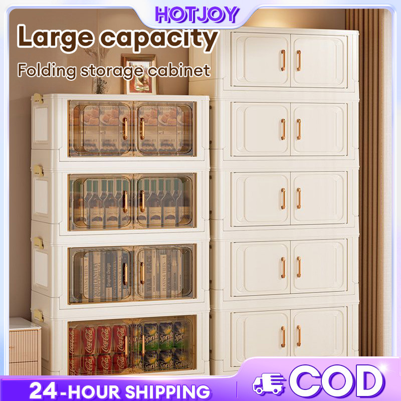 HOTJOY Foldable Cabinet for Kitchen Multifunctional Locker Storage ...