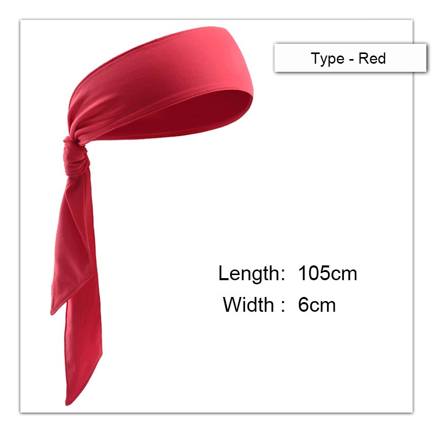 GEEBON Tie Back Headbands Sports Sweatband Hair Band Workout Bandanas ...