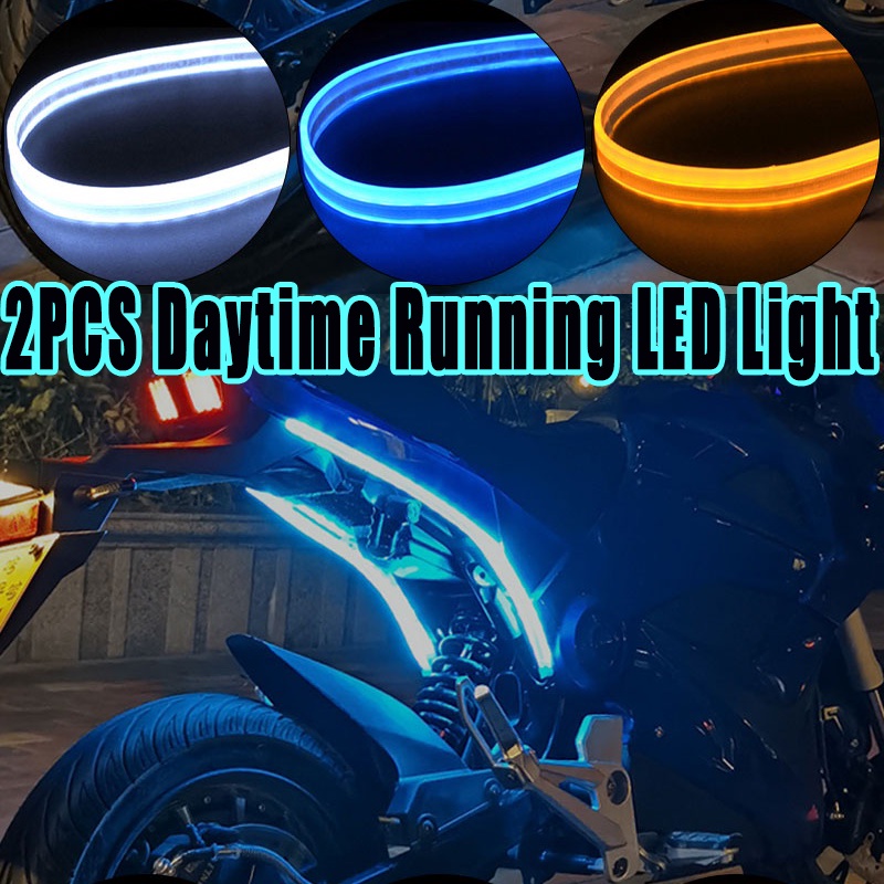 MOTOX 2pcs Car LED DRL Daytime Running Light Flow Running Turn Signal ...