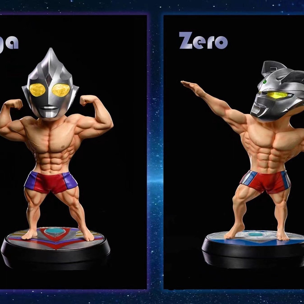 Influencer Funny Fitness Muscle Superman Digasello Ultraman Figure Doll ...