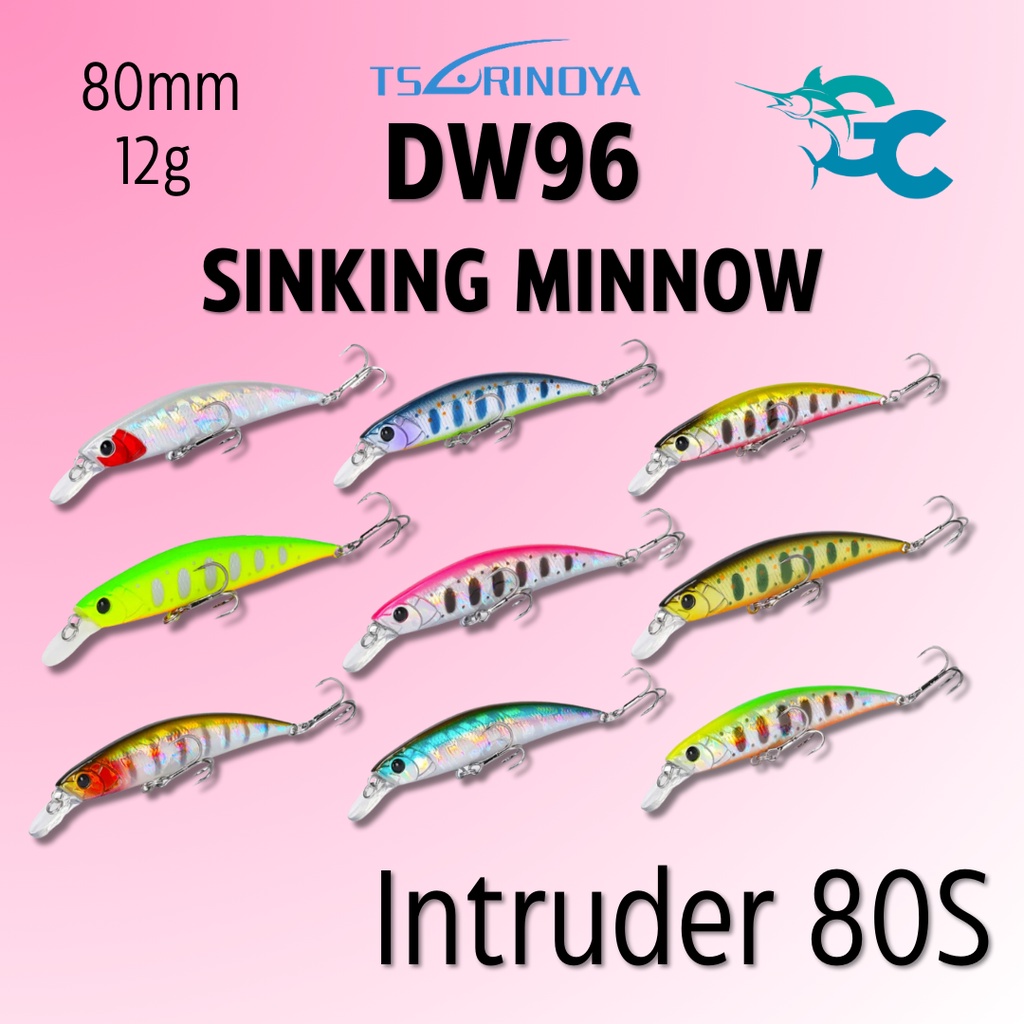 TSURINOYA DW96 80mm 12g Intruder 80s Sinking Minnow Fishing Lure | Shopee Philippines