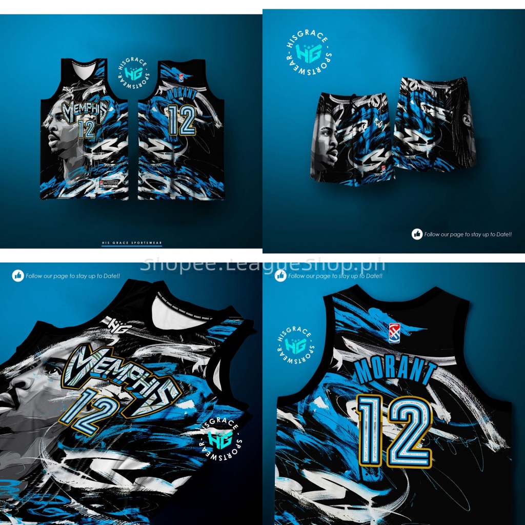Jersey Grizzlies Morant Jersey Basketball Customize Name and Number for ...