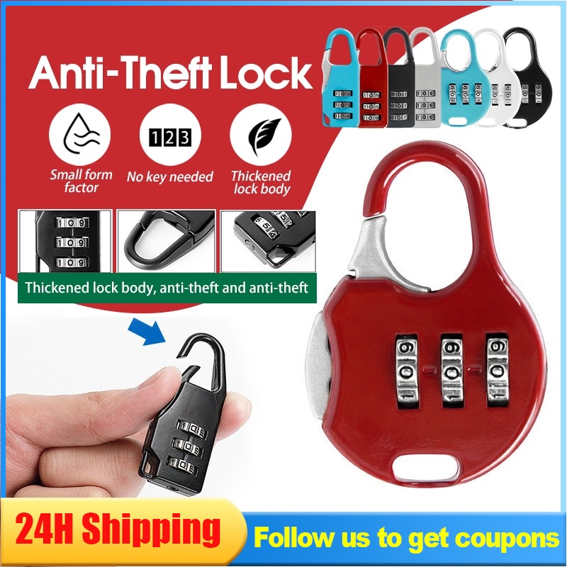 Dial Digits Code Number Combination Padlock Travel Security Lock Bags ...
