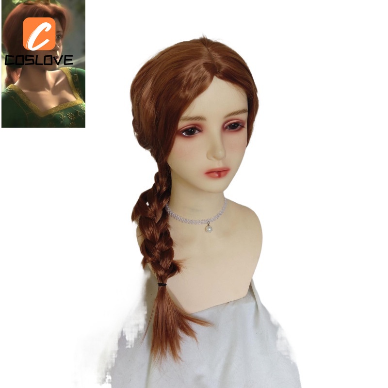 Shrek Princess Fiona Cosplay Wig Suit For Women Anime Fried Dough ...