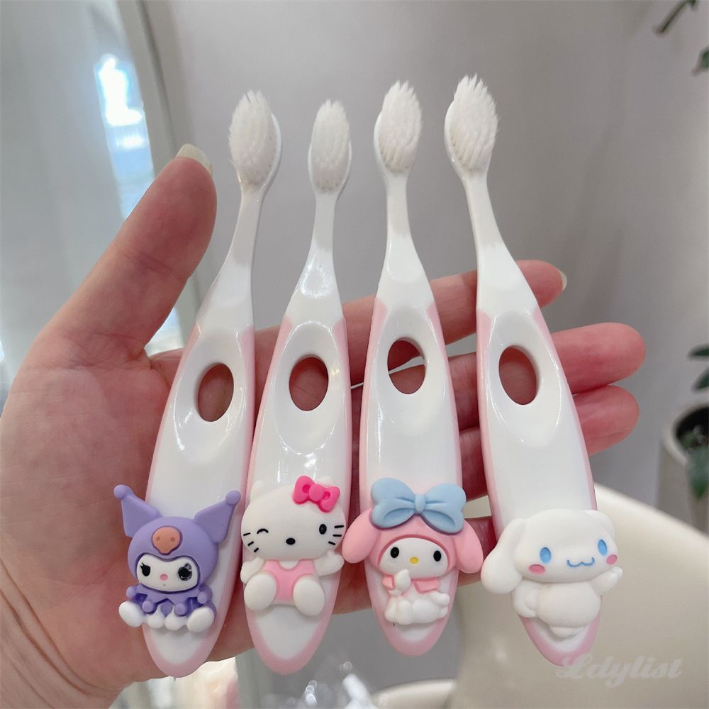 Sanrio Cartoon Toothbrush Deep Cleaning Tooth Brush Cute Kuromi My ...