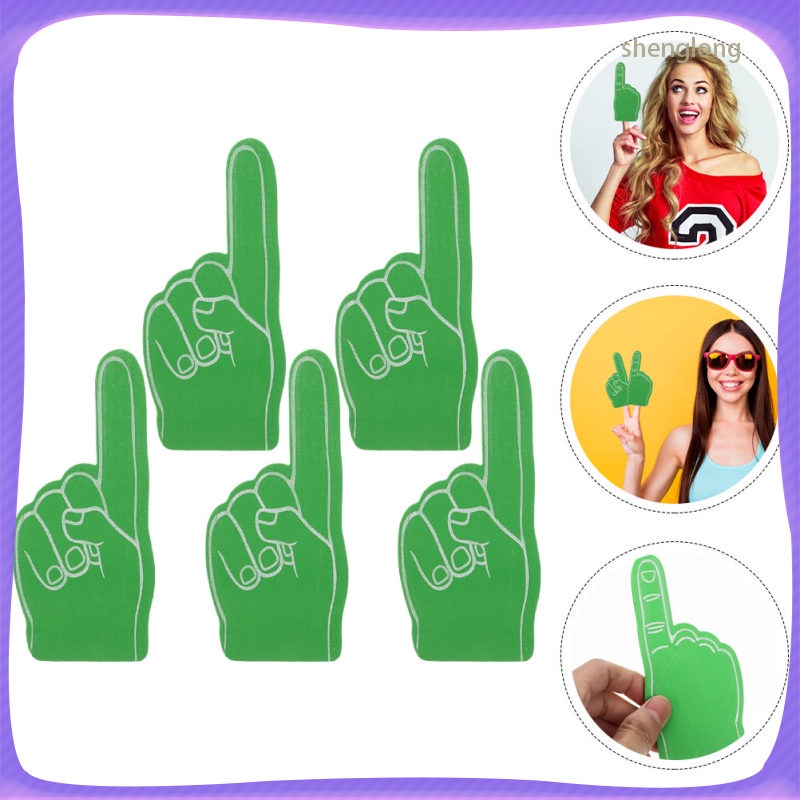5 Pcs Cheering Clapper Baseball Foam Finger Mini Hand Pompom Football ...