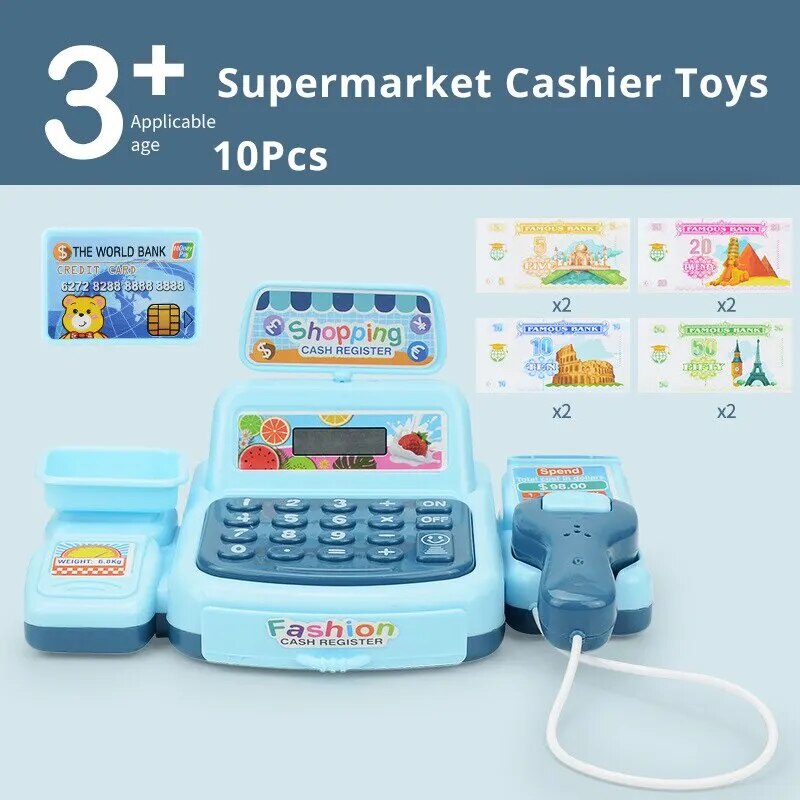 Supermarket Cashier Toys, Simulation Shopping Cash Payment Toys with ...
