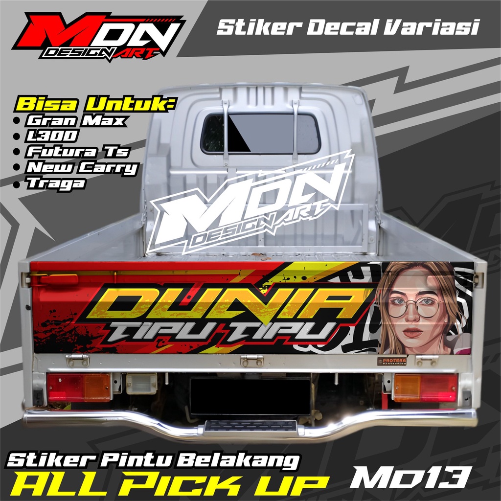 Rear Door Sticker Pick Up Back Tub L300, Granmax, New Carry, Traga ...