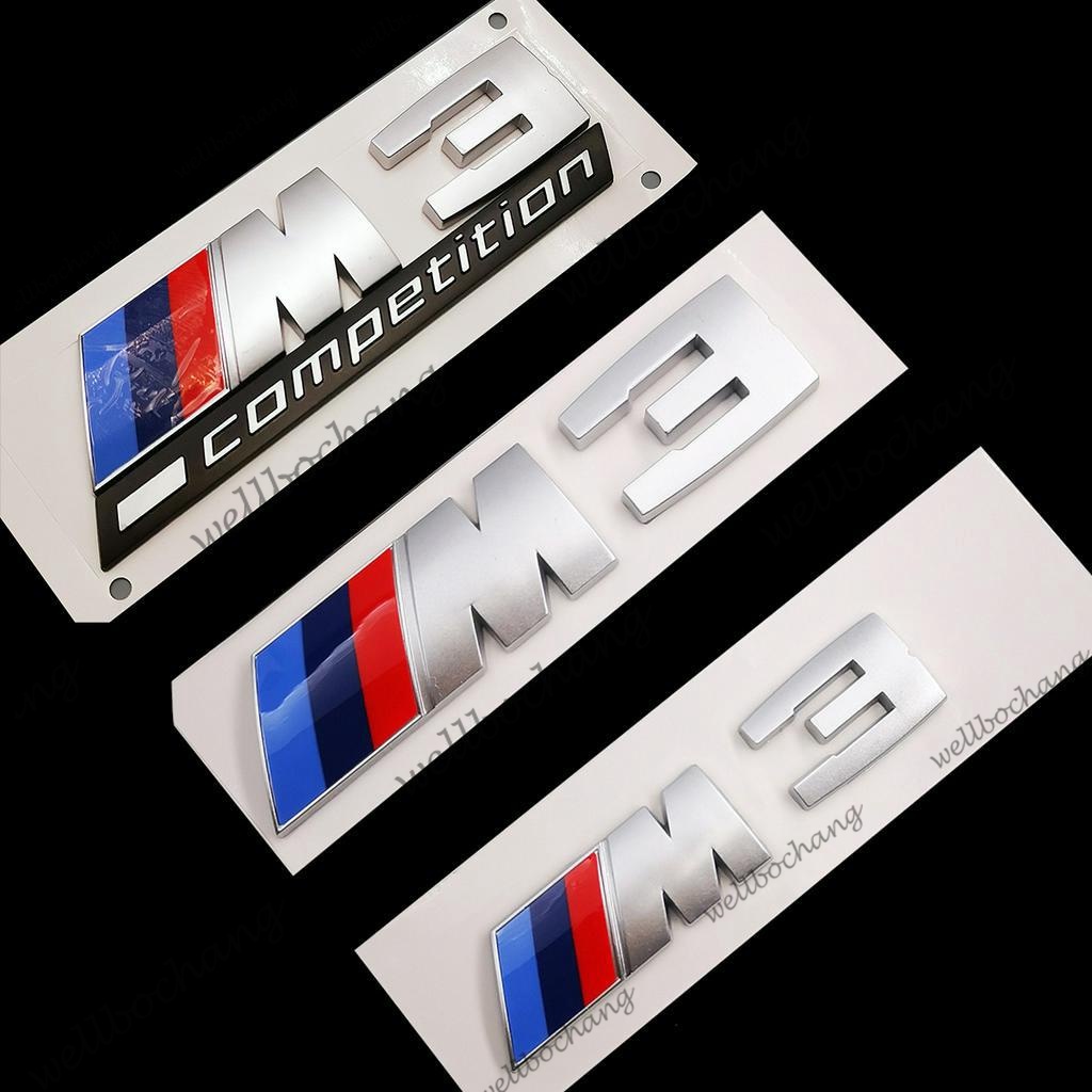 BMW M3 Logo Auto Badge Emblem Trunk Emblem COMPETITION Bar Underlined ...