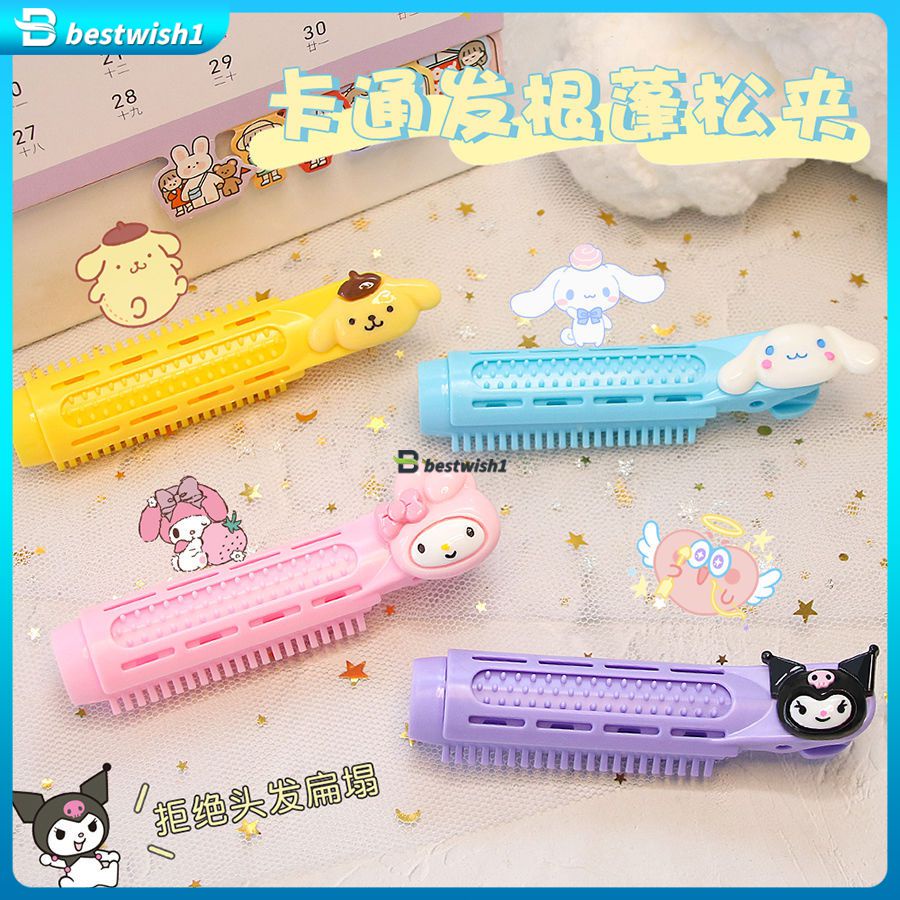 Sanrio Kuromi Melody Cinnamoroll Cute Hair Root Fluffy Clip Bangs ...