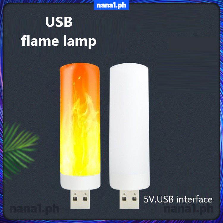 COD Led Flame Lamp Usb Interface Candle Simulation Flame Decorative ...