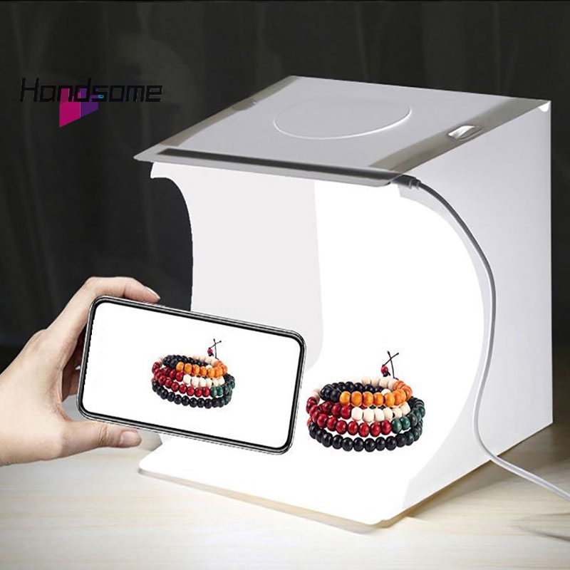 Handsome- Portable 9.5" x 9.5" LED Light Photography Cube Box Shoog ...