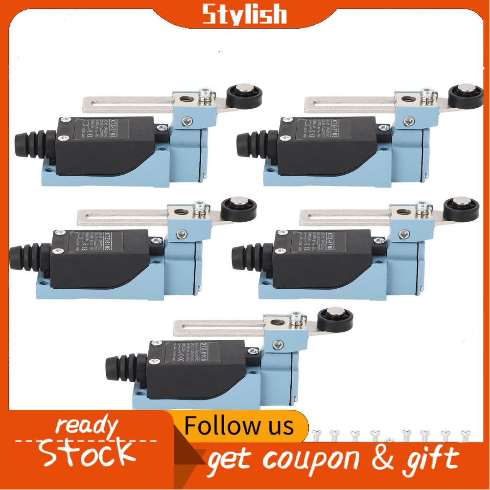 Stylish365 Adjustable Lever Arm Limit Switch 250V 220V Momentary Travel ...