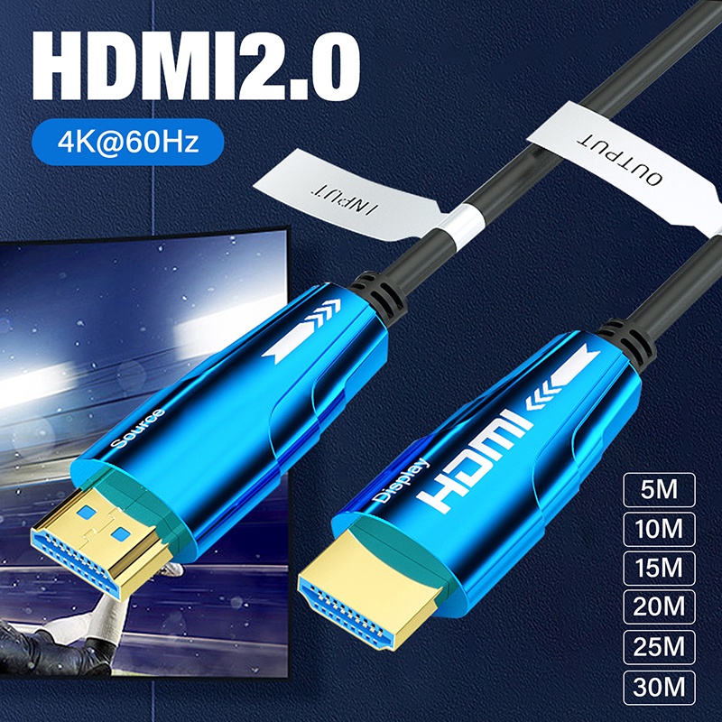 5M 10M 20M 30M 40M 50M Fiber optic HDMI-compatible Cable 4K@60HZ 18Gbps ...