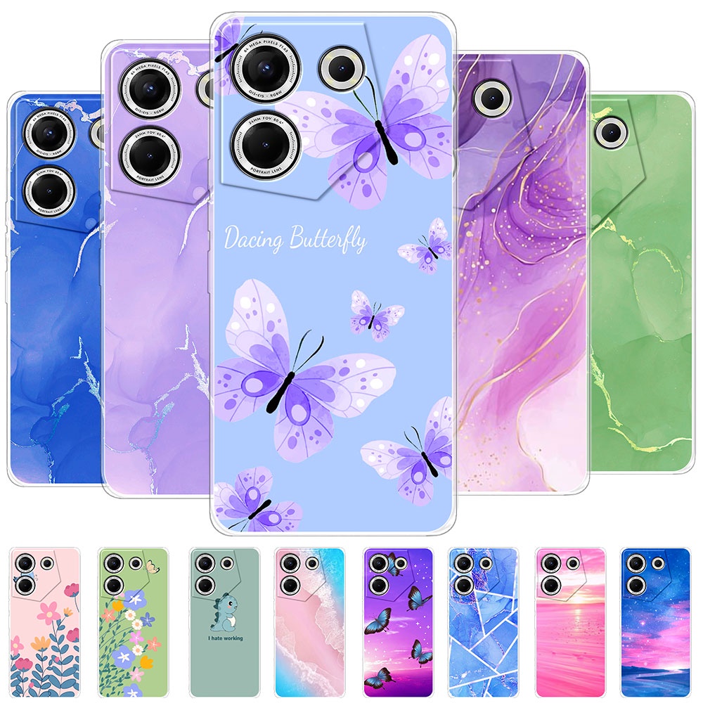 Tecno Camon 20 Pro 5G CK8n/Camon 20Pro 4G CK7N Case Flower Butterfly ...