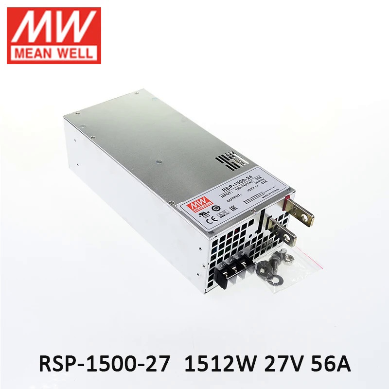 RSP-1500-27 MEAN WELL Switching Power Supply 110V/220V AC to 27V DC 56A 1512W Transformer ...