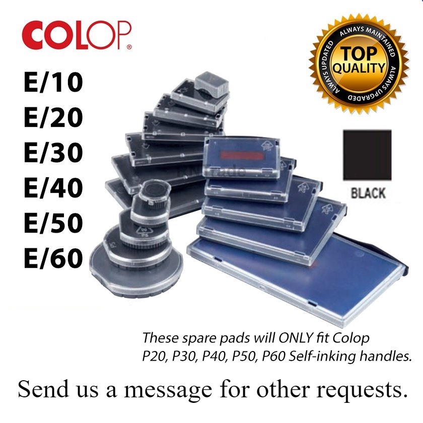 COLOP Replacement Ink Pad Cartridge E10 E20 E25 E30 E40 E50 E60 for P20 P30 P40 P50 P60 SPARE ...