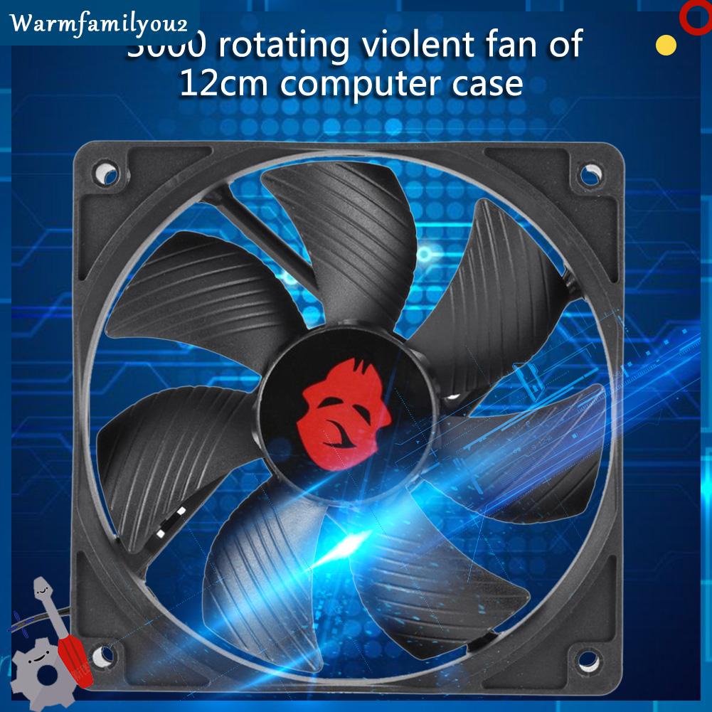 12cm 4 Pin High Speed Desktop Chassis Fan Large Air Volume PC Computer ...