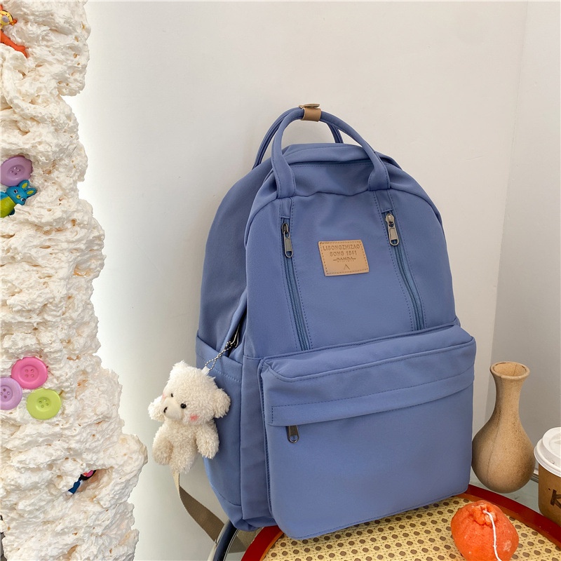 UISN #1199 Korean Backpack For Women Fashion Solid Color School bag ...