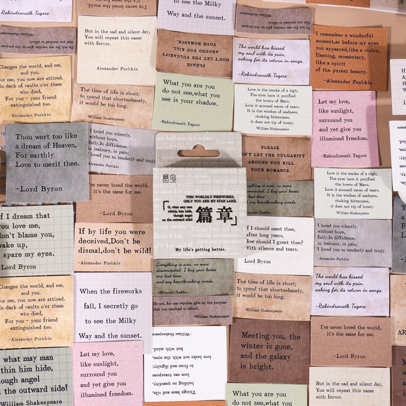 ENWEI 46 Pcs [Discourse Series] Vintage Short Sentences Journal ...