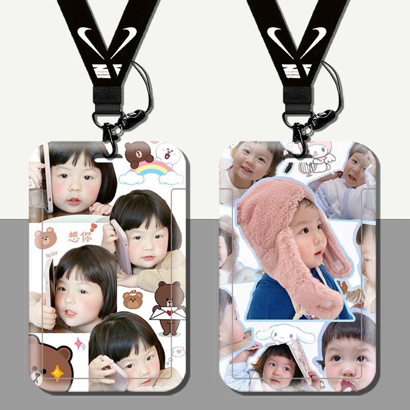Tikto Trend Ins Cute Baby Kid Custom Student School ID Card Holder Name ...