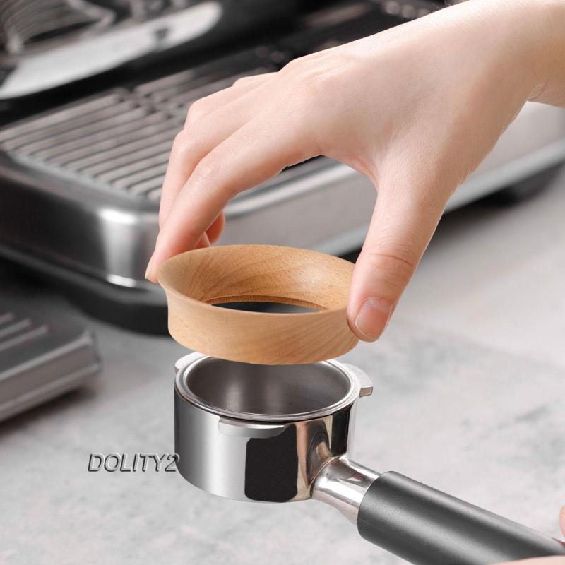 [Dolity2] Coffee Dosing Funnel Wood Replacement Coffee Dosing Rings ...