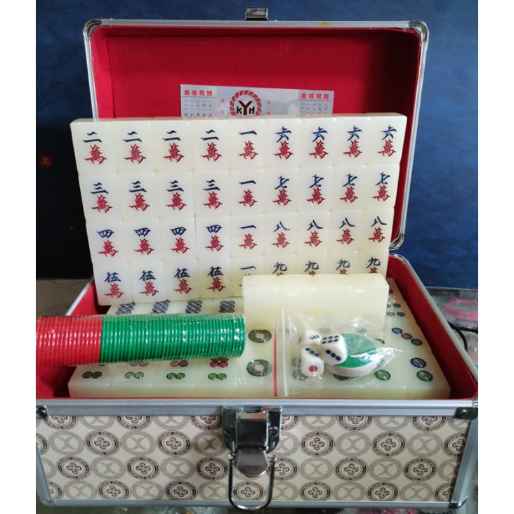 Premium High Class Mahjong Set with Stainless attache case | Shopee ...