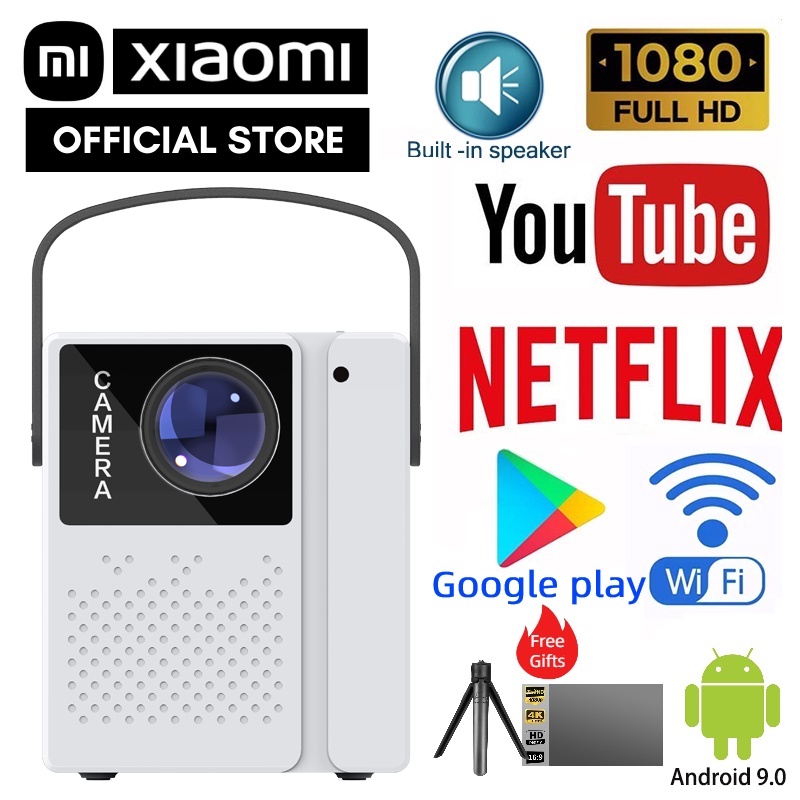 Projector Portable Smart Mini 6000 Lumens 4K HD 1080P Projector WiFi ...