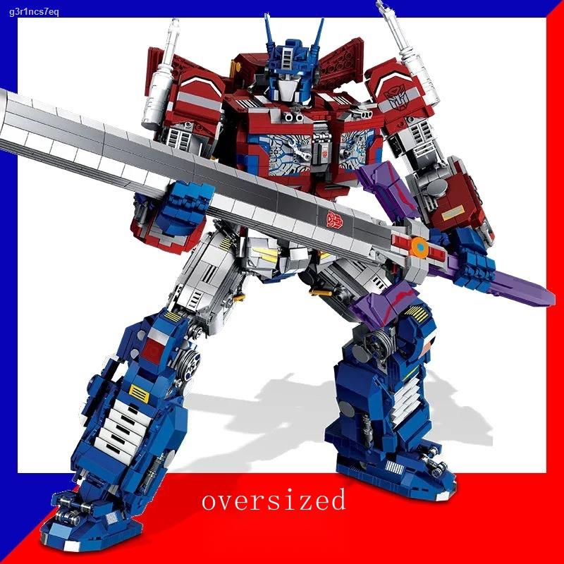 Lego building blocks assembled toy boy Optimus Prime Transformers ...