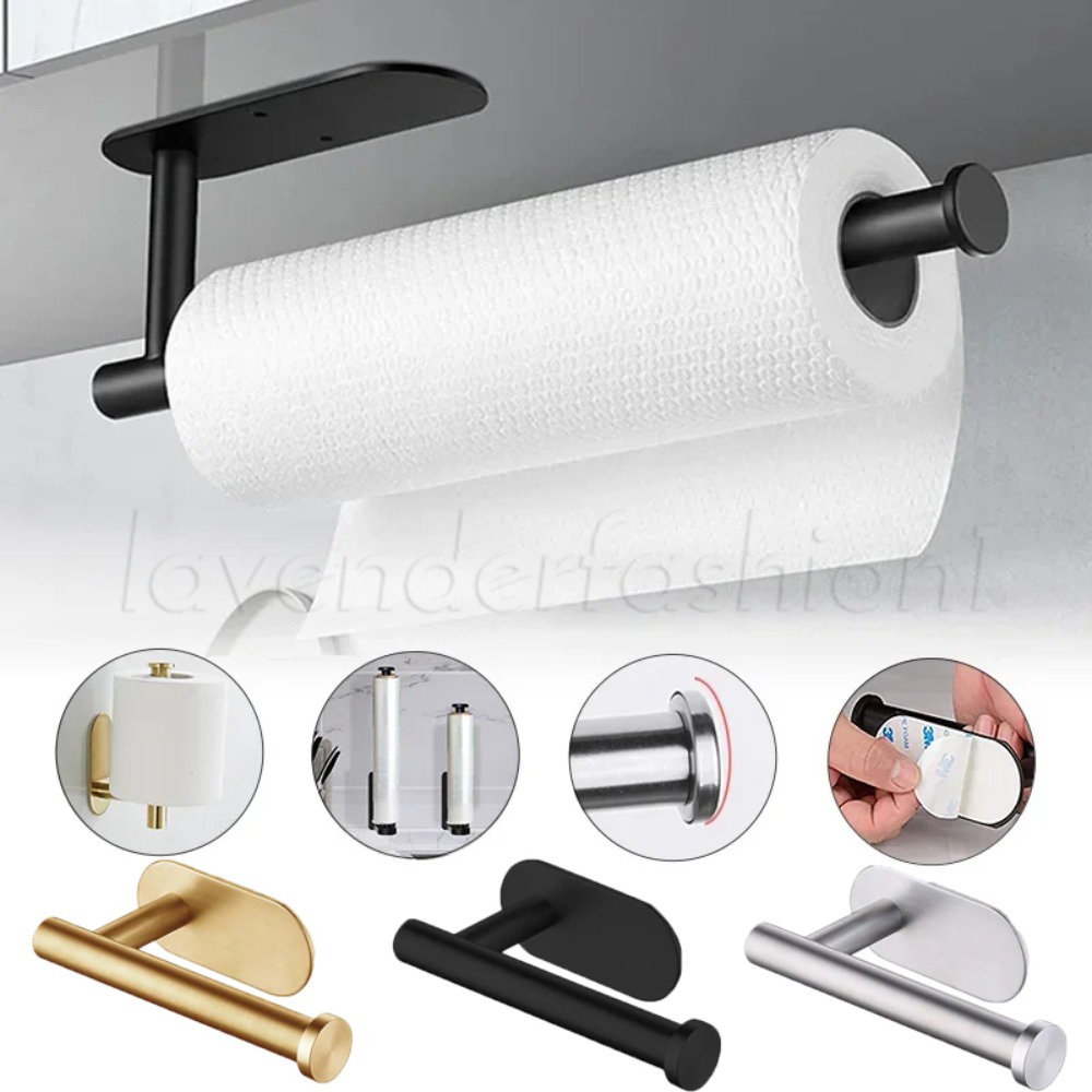 Bathroom Wall-mounted Tissue Hanger / Punch-free Paper Towel Holder ...