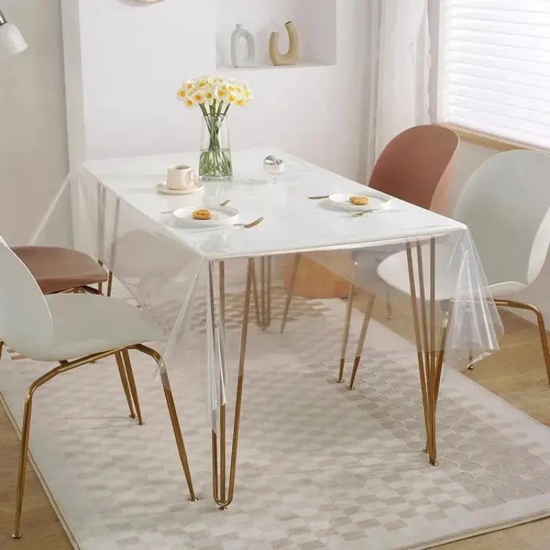 Transparent Pvc Tablecloth Living Room Home Coffee Table Anti-Scalding ...