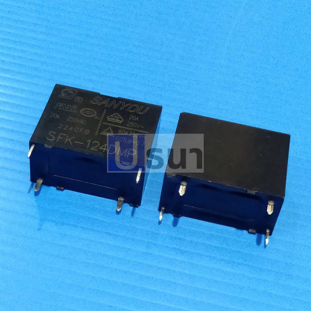 Relay Coil 24VDC 4 Pin 20A 250VAC **** SFK-124DMP SANYOU (1 Unit ...