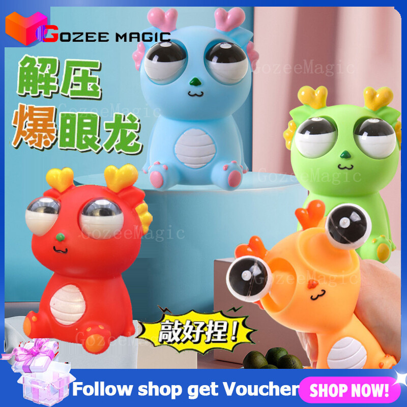 Explosion Eye Dragon Decompression Squishy Toy Cartoon Cute Dragon Doll ...
