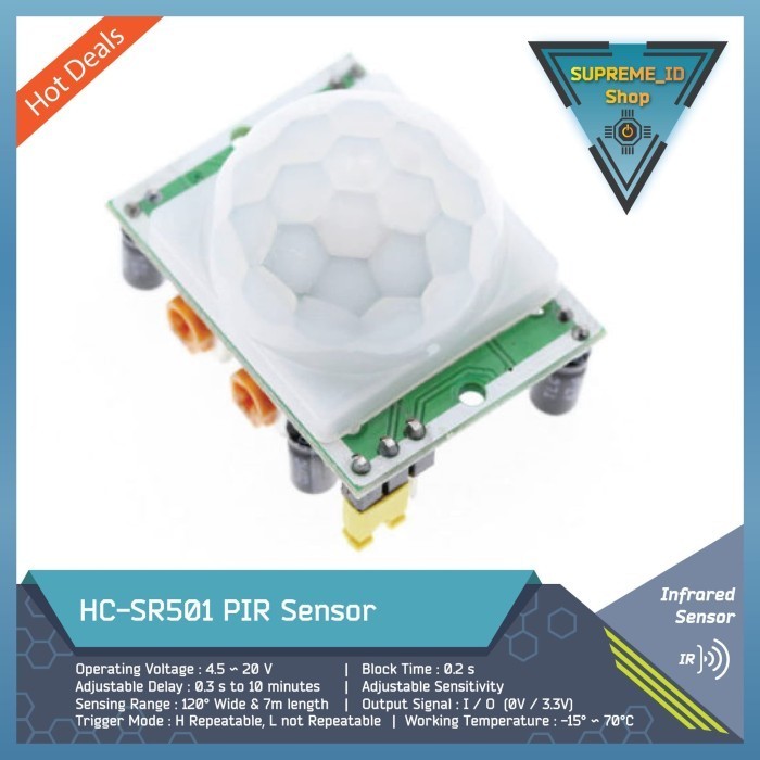 Hc-sr501 Human Sensing PIR Detection Sensor | Iot Arduino Raspberry pi | Shopee Philippines