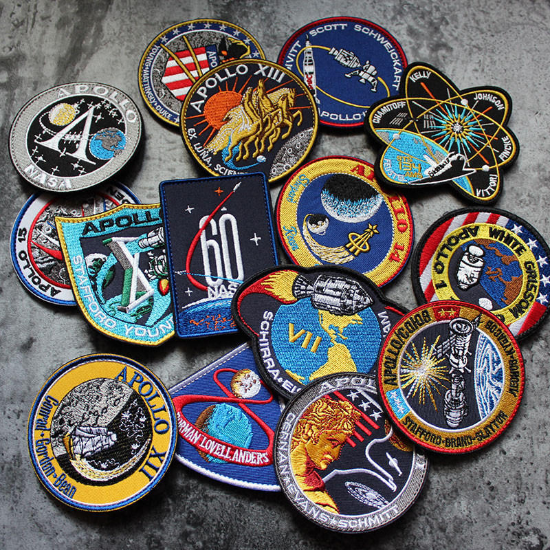 High Quality Embroidered Apollo Space Badge Velcro Armband Morale Clothes Sewable Patch | Shopee ...
