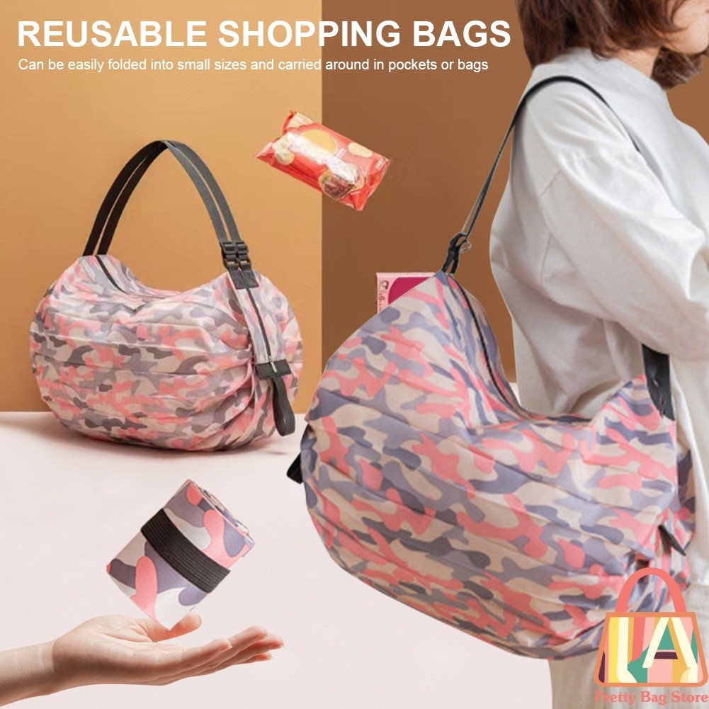 PB Portable Large Capacity Folding Shopping Bag Slight Duty Folding ...