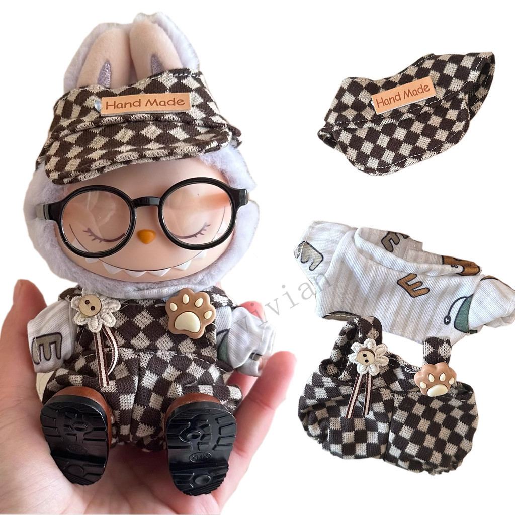 15cm 17cm Labubu Clothes British Style Labubu Outfit Labubu v1/v2/v3 ...