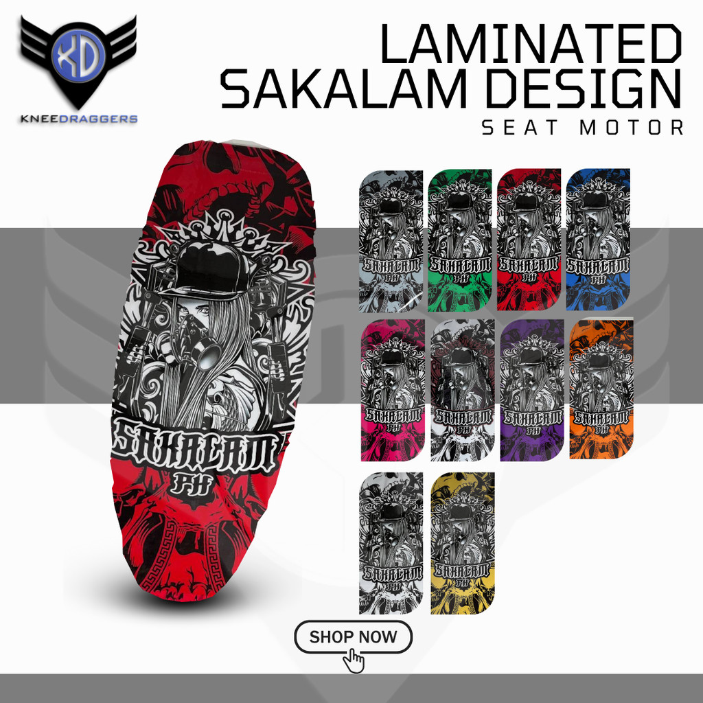 MOTORCYCLE FOR SEAT COVER SAKALAM DESIGN ( FLOWY-CAPPER ) | Shopee ...